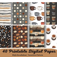 Digital Download Printable Pack of 25 Coffee Lover Girls Illustrations ...