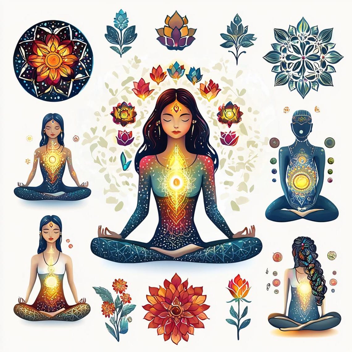 Spirituality Clipart Fussy Cut, Sacred Symbol Illustrations, Mystical ...