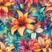 Spring Summer Floral Print Seamless Pattern Repeating File for Fabric ...