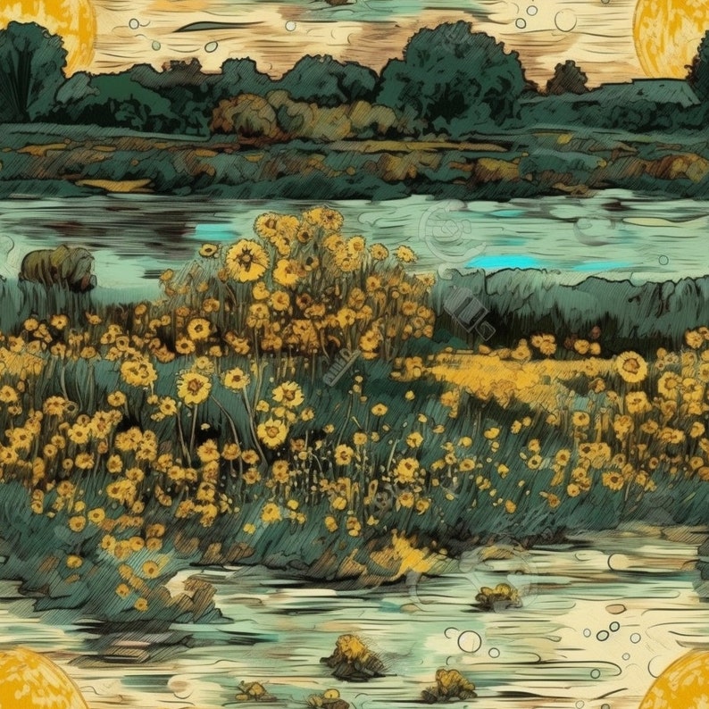 Vincent Van Gogh Digital Paper Set 1 Seamless Vincent Van - Etsy