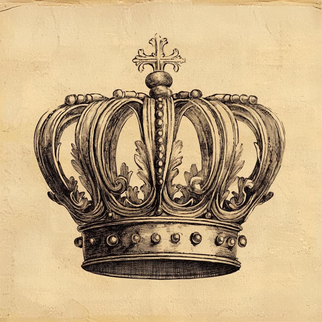 40 Vintage Gold Crowns Clipart, Vintage, Antique, Royal, Crown Clip Art ...