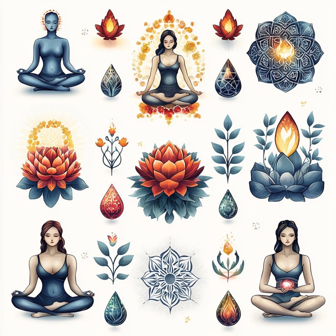 Spirituality Clipart Fussy Cut, Sacred Symbol Illustrations, Mystical ...