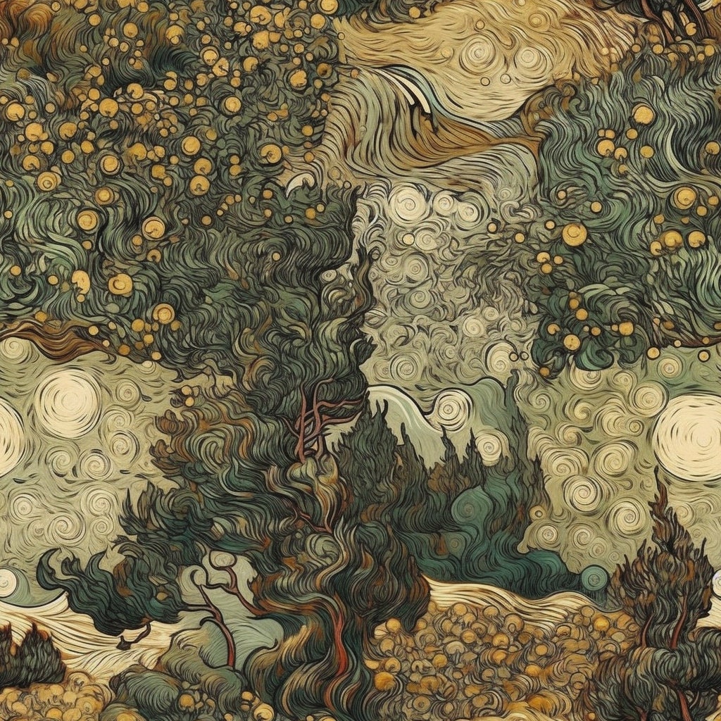 Vincent Van Gogh Digital Paper Set 1 Seamless Vincent Van - Etsy