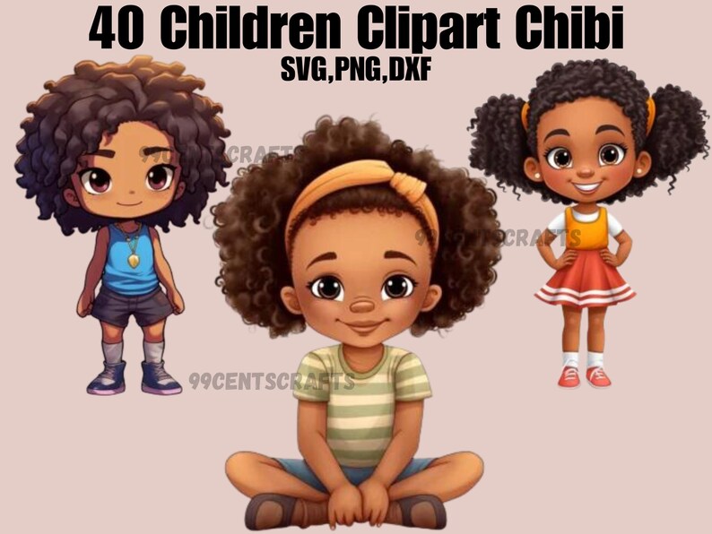 40 Cute Chibi Children Clipart, Children Png, Child Clipart, Boy and ...