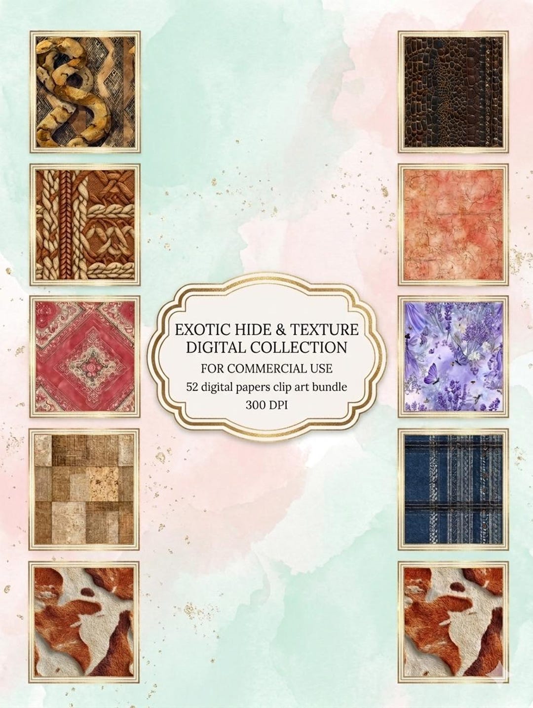 Western Textures Digital Paper, Seamless Cowboy Leather Pattern, Wild ...