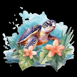 40 Watercolor Sea Turtle Clipart Bundle High-resolution - Etsy