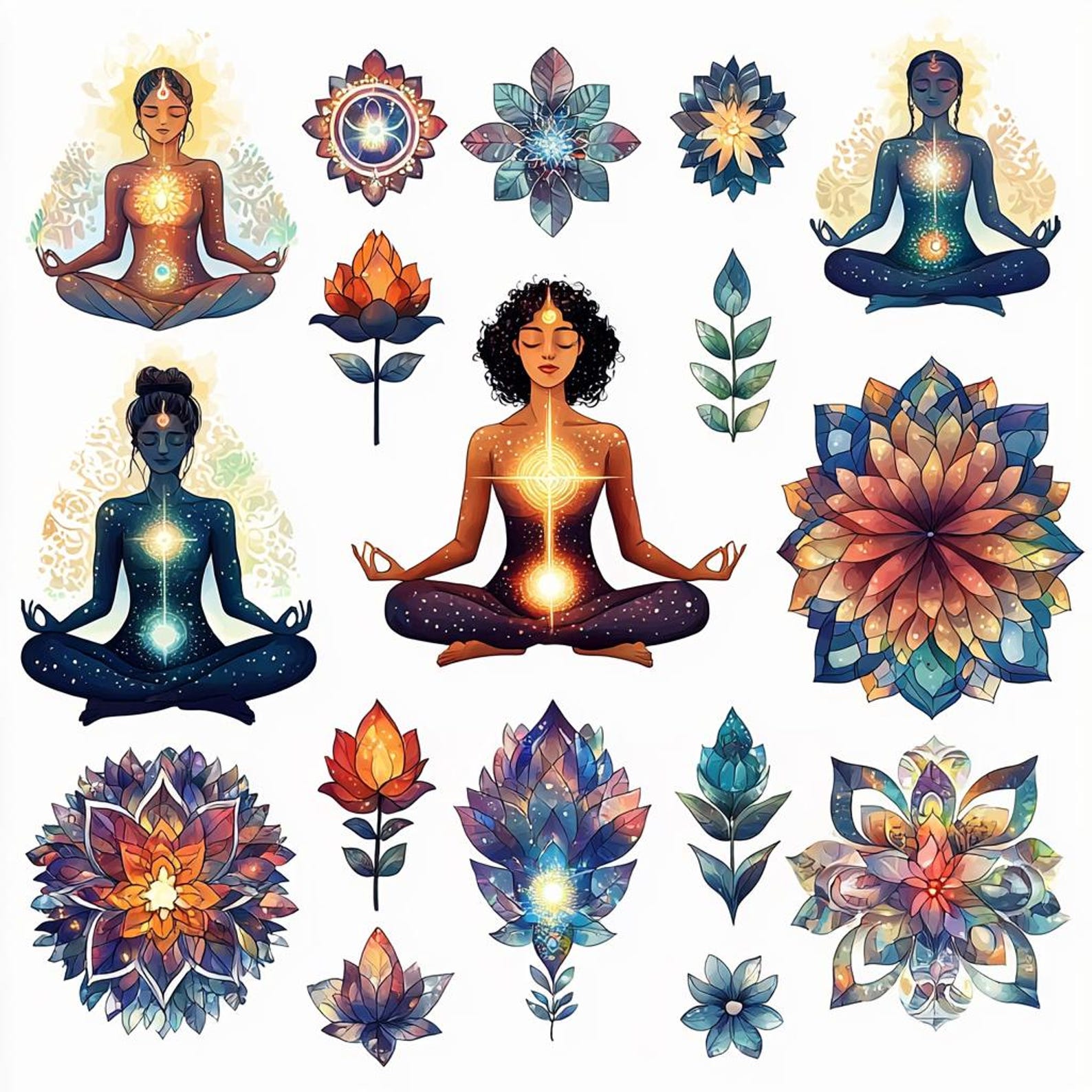 Spirituality Clipart Fussy Cut, Sacred Symbol Illustrations, Mystical ...
