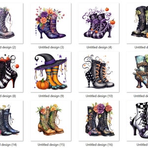 17 Halloween Witch Boots Clipart, Witch Boots PNG, Watercolor Gothic ...