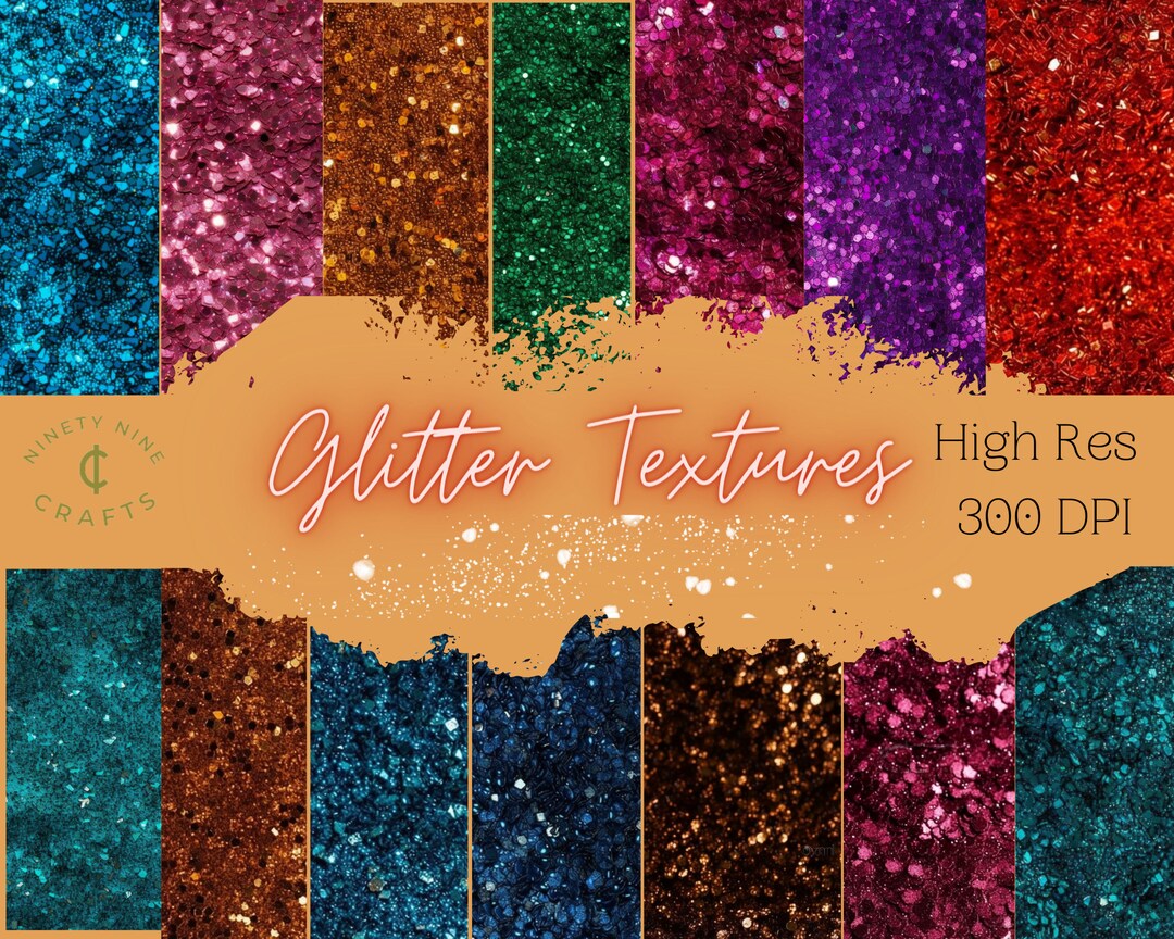 Glitter Digital Paper - SEAMLESS - Spring Watercolor Rainbow Flower ...
