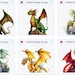 45 Elemental Dragons Watercolor Clipart Bundle, Magical Fairytale ...