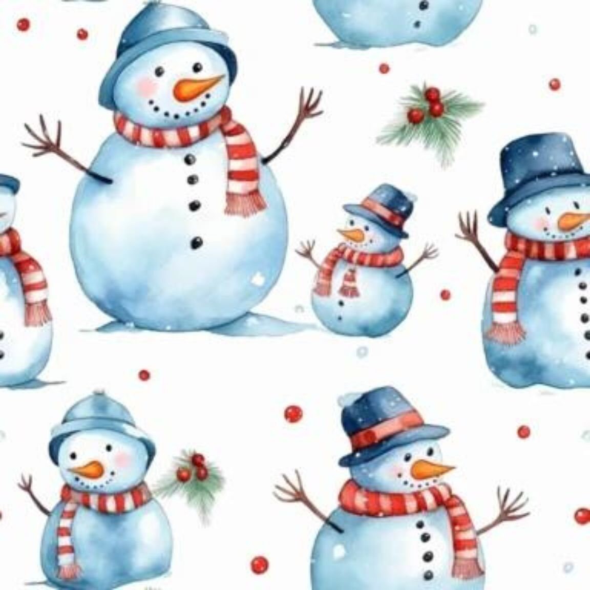 20 Snowman Digital Paper Graphics | Pattern| Instant Download| Cute ...