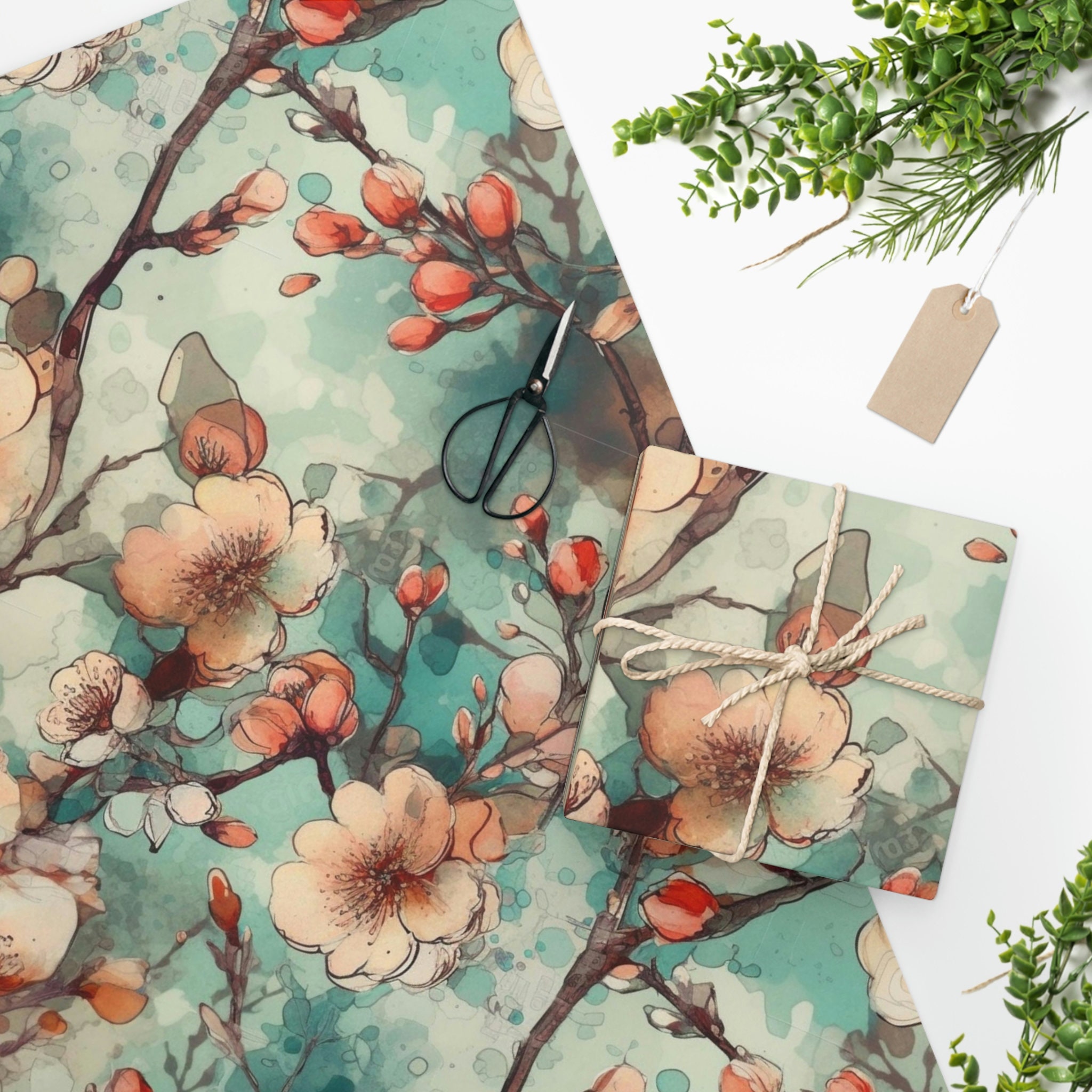 Watercolor Floral Japanese Digital Paper 300 DPI 21 Designs - Etsy