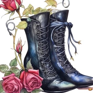 17 Halloween Witch Boots Clipart, Witch Boots PNG, Watercolor Gothic ...