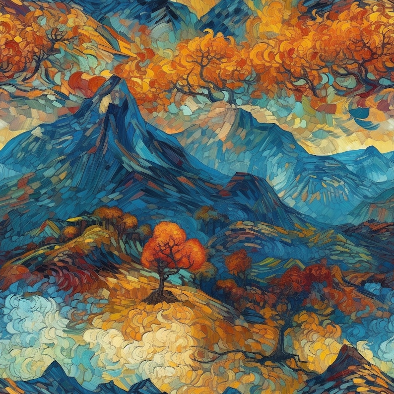 Vincent Van Gogh Digital Paper - Set 1 - Seamless Vincent Van Gogh ...