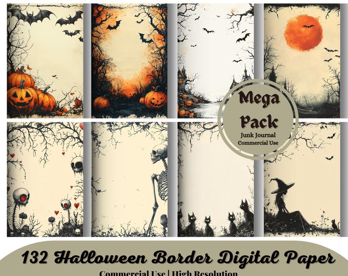 45 Png Halloween Borders and Frames Bundle for Your Spooky Projects ...