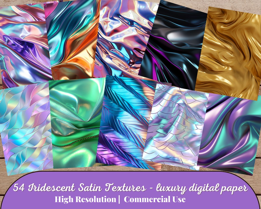 54 Iridescent Satin Textures - Luxury Digital Paper Printable ...