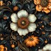 Seamless Steampunk Floral Digital Paper, Steampunk Flowers Seamless ...