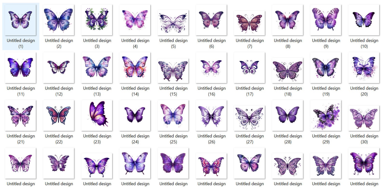 43 Purple Butterfly Clipart, Flowers Clipart, Png Files With ...