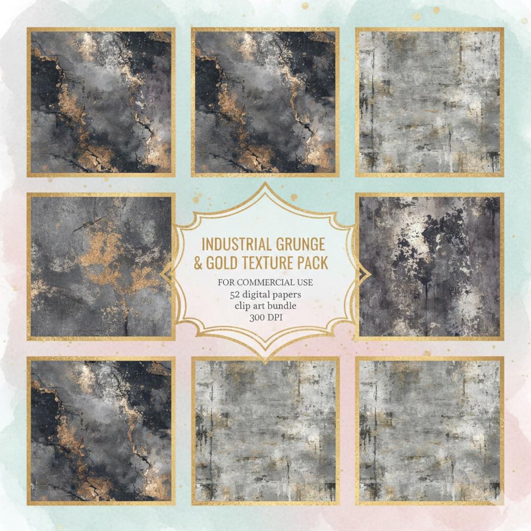Silver Pewter Distressed Digital Paper | Aged Metallic Backgrounds ...