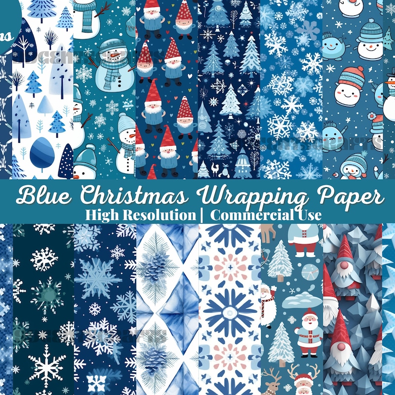 Christmas Digital Paper - Etsy