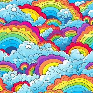 55 Rainbow Digital Paper, High Resolution, Rainbow Star Digital Paper ...