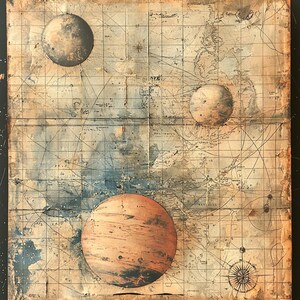 56 Celestial Junk Journal Printable Pages, Astronomy Journal, Space ...