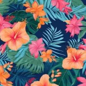 20 Tropical Island Flower Patterns Seamless Digital Flower Patterns ...