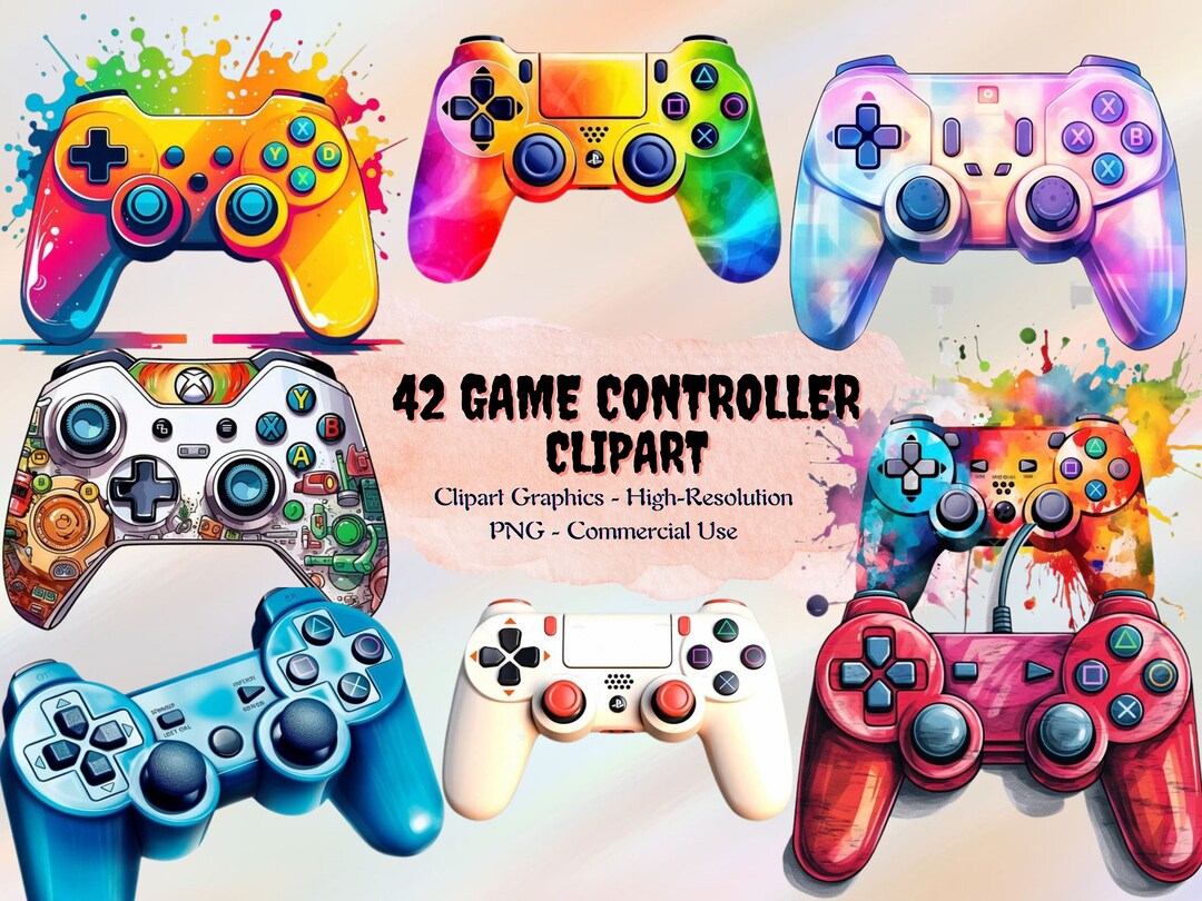 42 Game Controller Clipart - High Quality Pngs - Digital Download ...