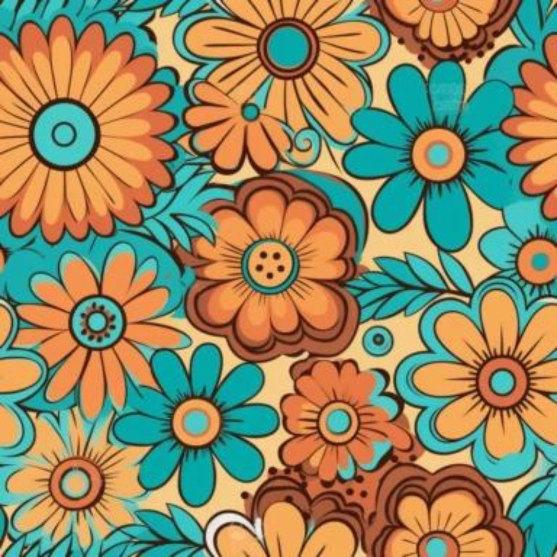 23 Hippie Pattern Commercial Use Digital Paper Hippie - Etsy