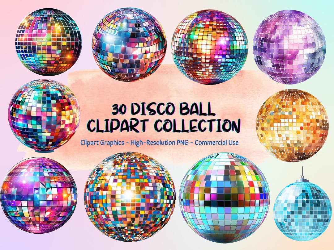 30 Disco Ball Clipart Collection: Mirror Ball Clip Art, Dance Clip Art ...