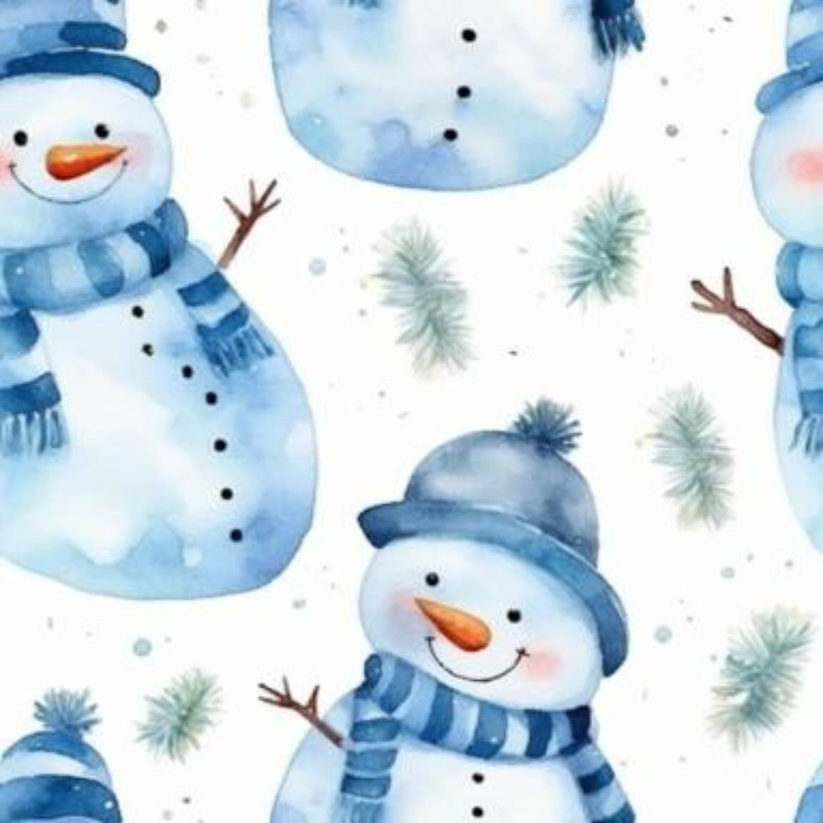 20 Snowman Digital Paper Graphics | Pattern| Instant Download| Cute ...