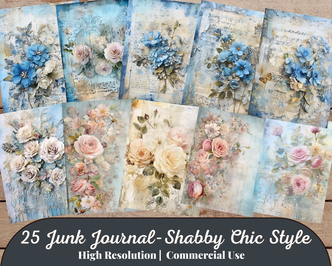 25 Junk Journal-shabby Chic Style, Journal Pages, Card Making, Tag ...