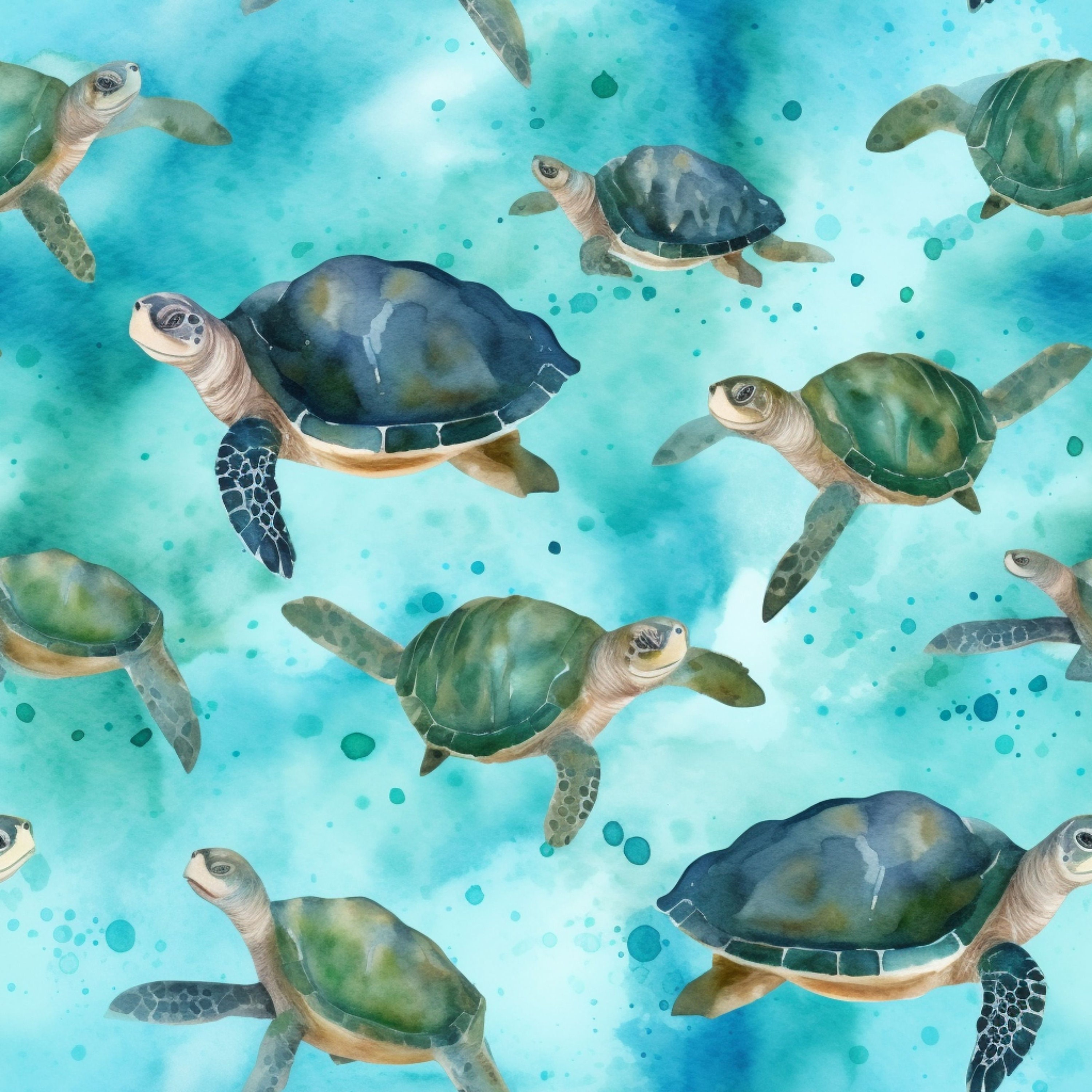 19 Sea Turtle Seamless File Digital Seamless Patterns Papers - Etsy