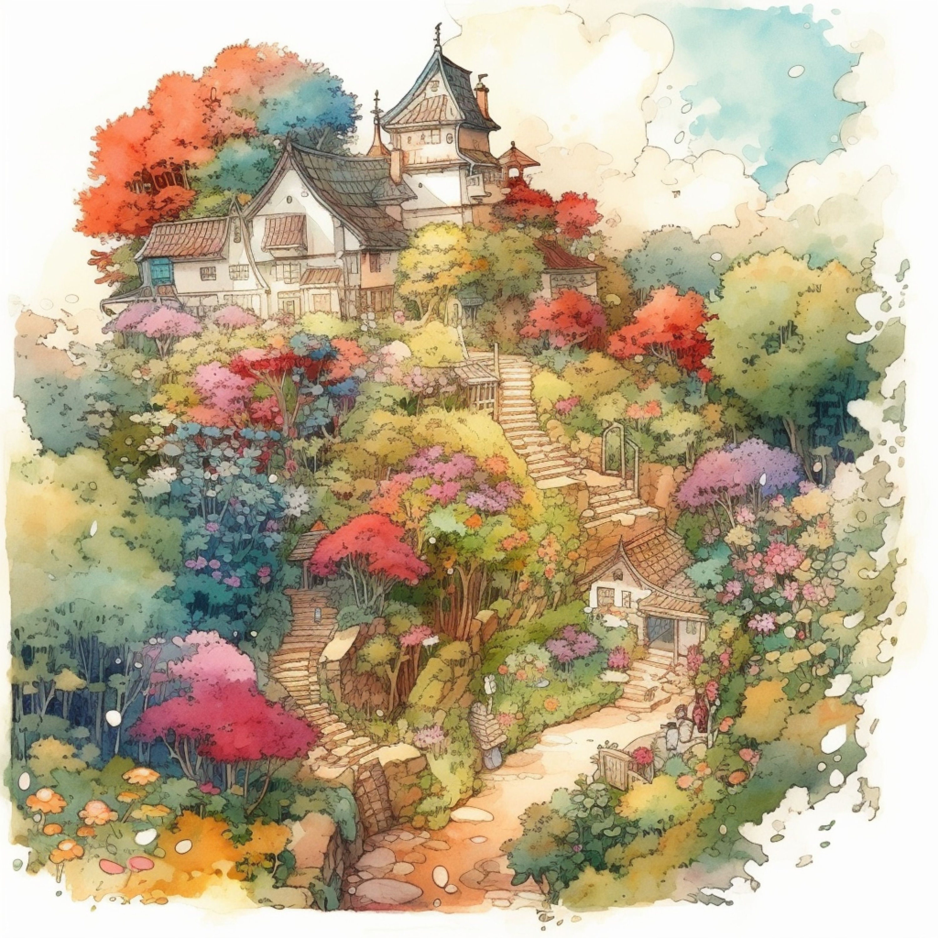 Watercolor Spring Garden Digital Paper Set Spring Flowers Junk - Etsy