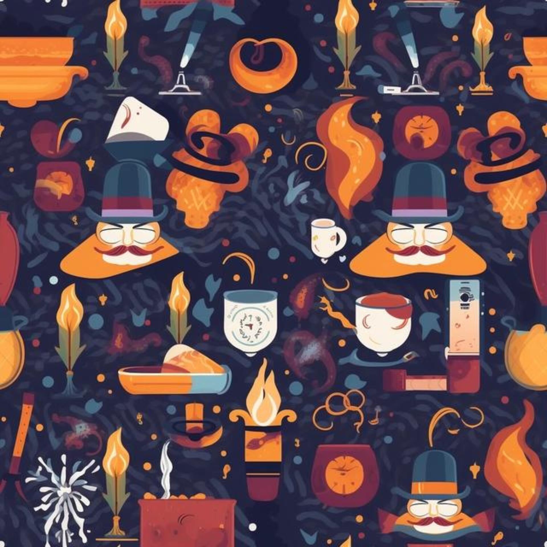 68 Wizard Pattern Digital Paper Seamless Pattern Wizard Junk - Etsy