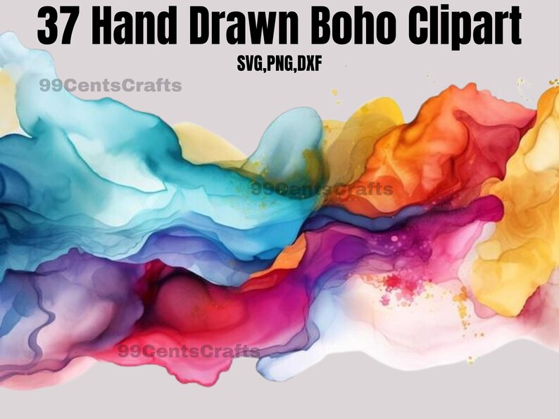 37 imágenes prediseñadas boho dibujadas a mano collage boho - Etsy México
