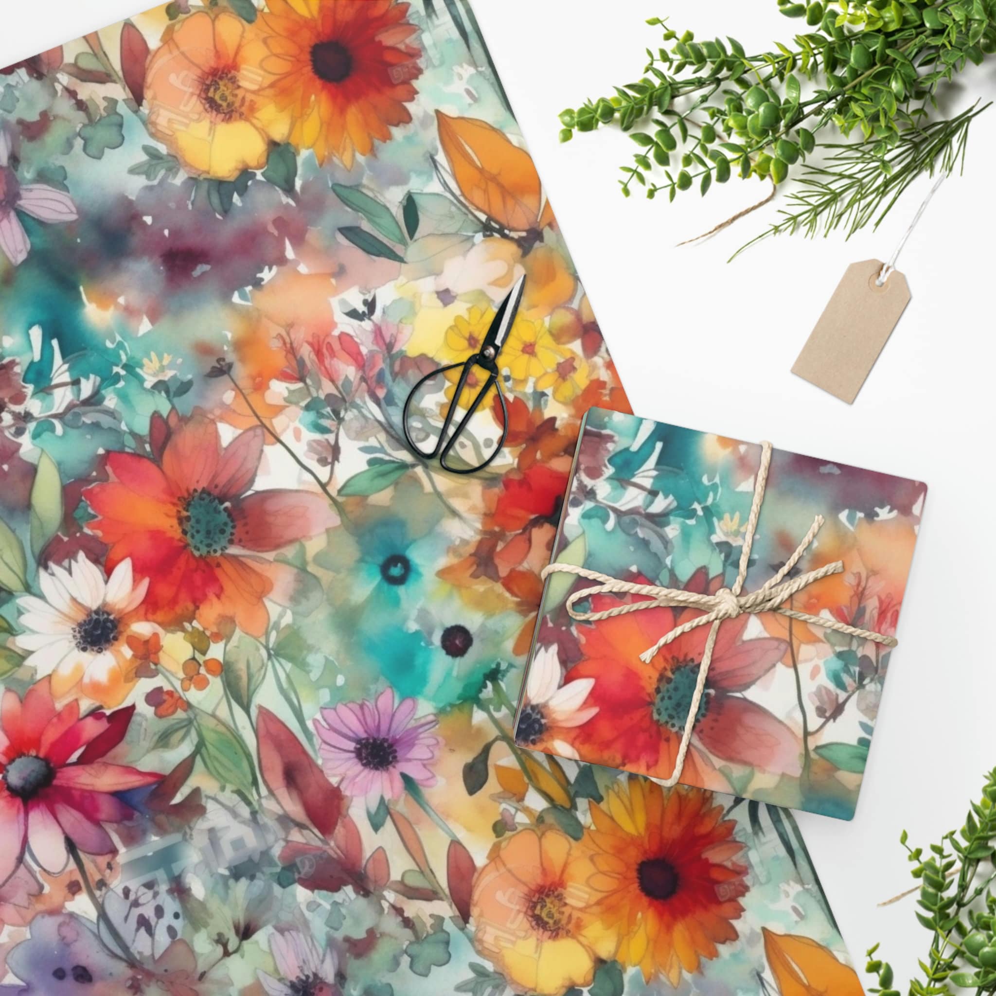 Spring Floral Medley Digital Paper Watercolor Flower - Etsy