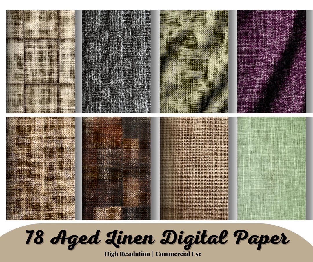 Aged Linen Digital Paper, Distressed Texture, Grunge Textures, Grungy ...