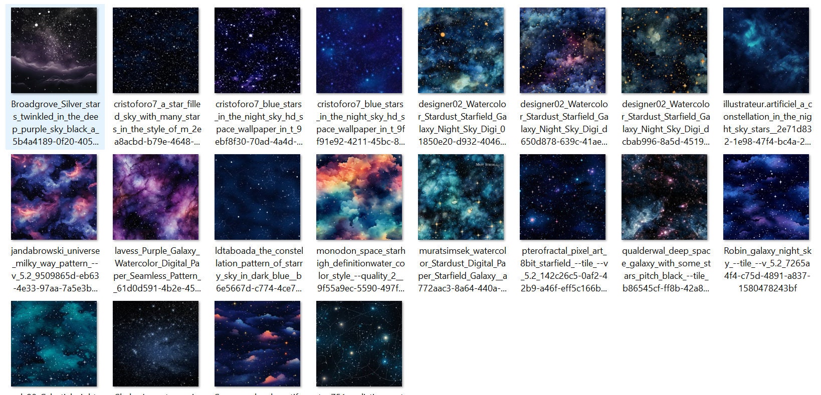 20 Galaxy Stars Digital Paper, Space Background, Watercolor Galaxy ...