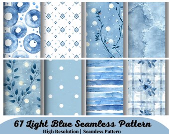 Steel Blue Pattern Watercolor Polka Dot Digital Paper Pack Printable ...