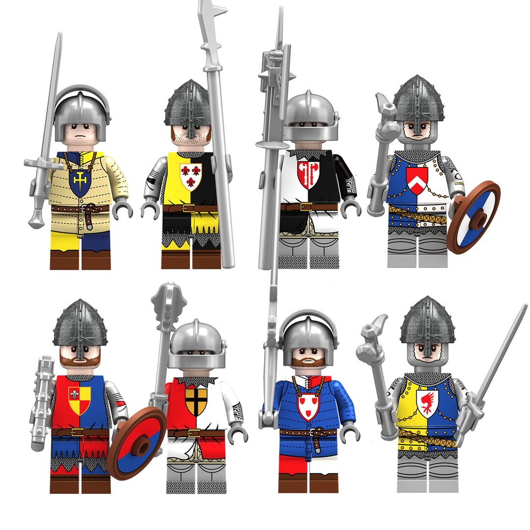 8pcs Custom Soldier Minifigures Medieval Royal Warrior Mini - Etsy