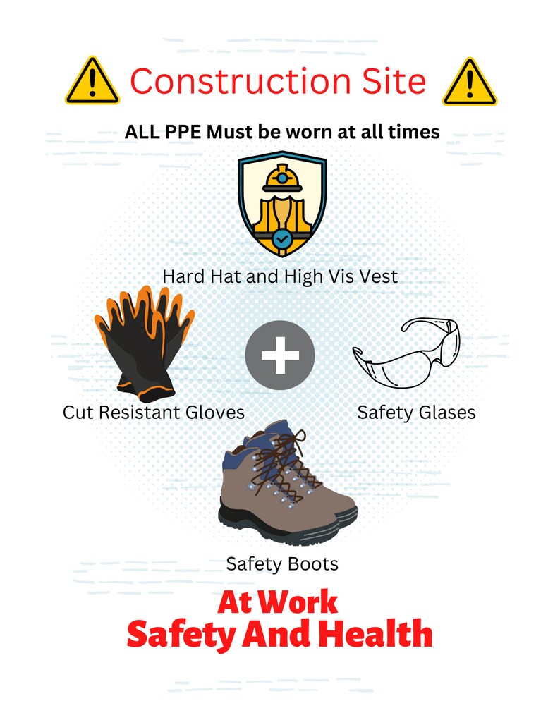 Construction Site, Safety, Work PPE, - Etsy
