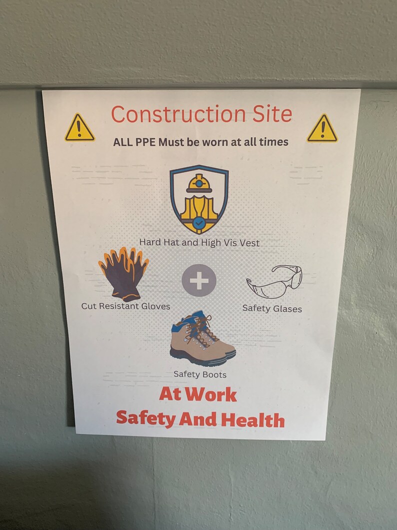 Construction Site, Safety, Work PPE, - Etsy