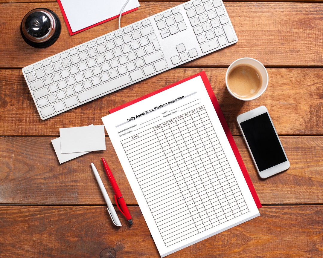 Daily Aerial Work Platform Inspection, Aerial Work Inspection Template ...