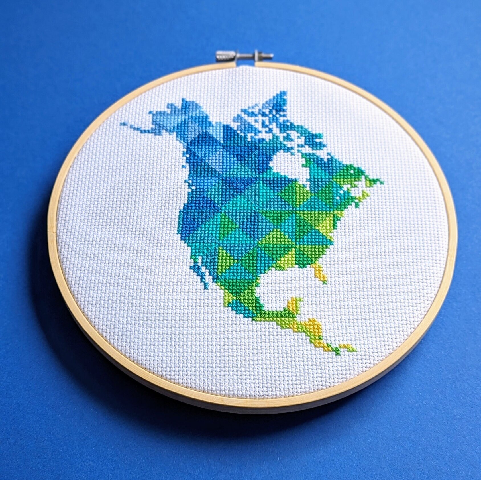 North America Map Cross Stitch Pattern. American Continent Shape for ...