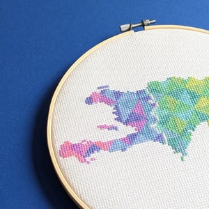 Haiti, Dominican Republic and Hispaniola Cross Stitch Set. Modern ...