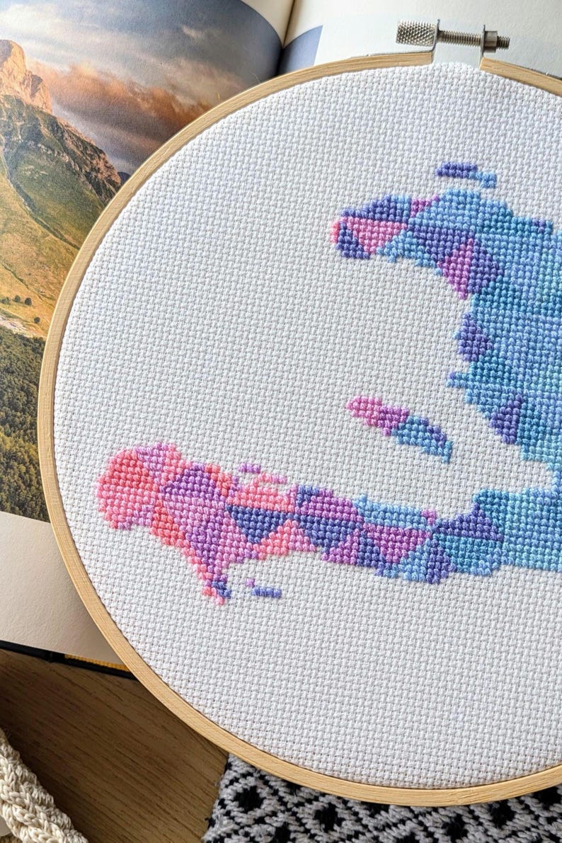 Haiti Map Cross Stitch PDF Instruction. Modern Textile Design Pattern ...