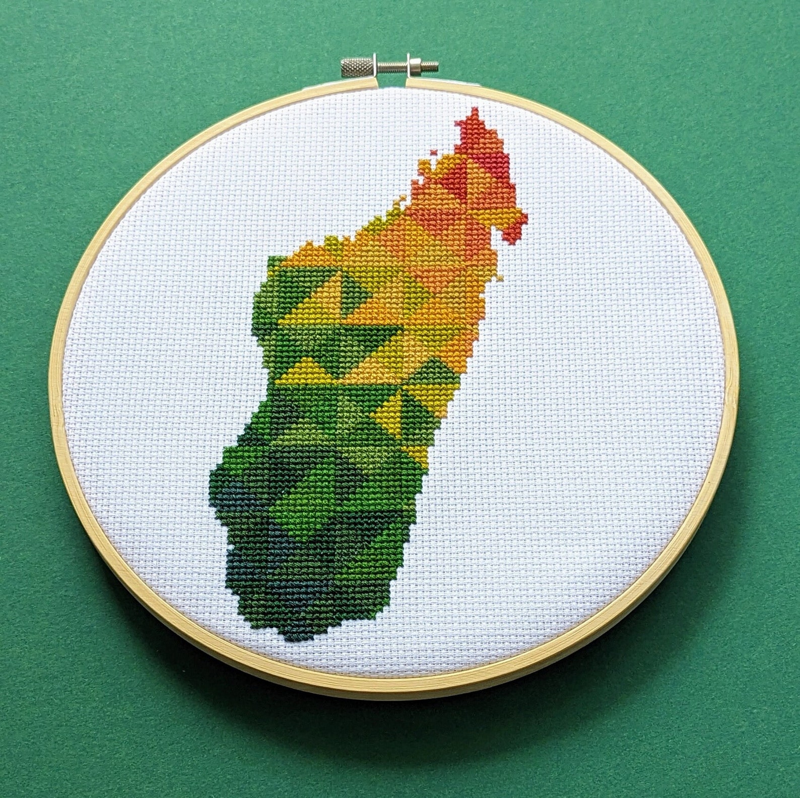 Madagascar Map Cross Stitch Pattern. Modern Simple Xstitch PDF Chart ...