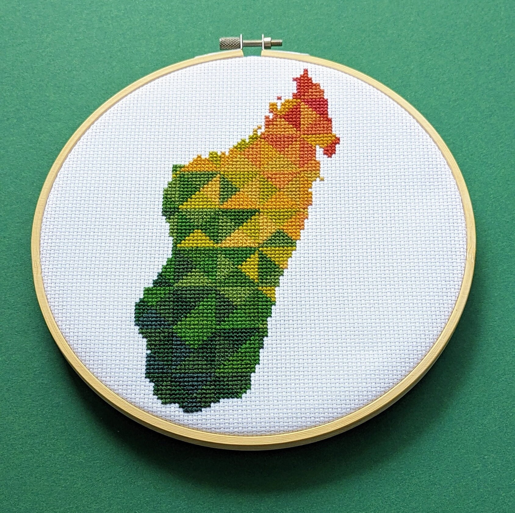 Madagascar Map Cross Stitch Pattern. Modern Simple Xstitch PDF Chart ...