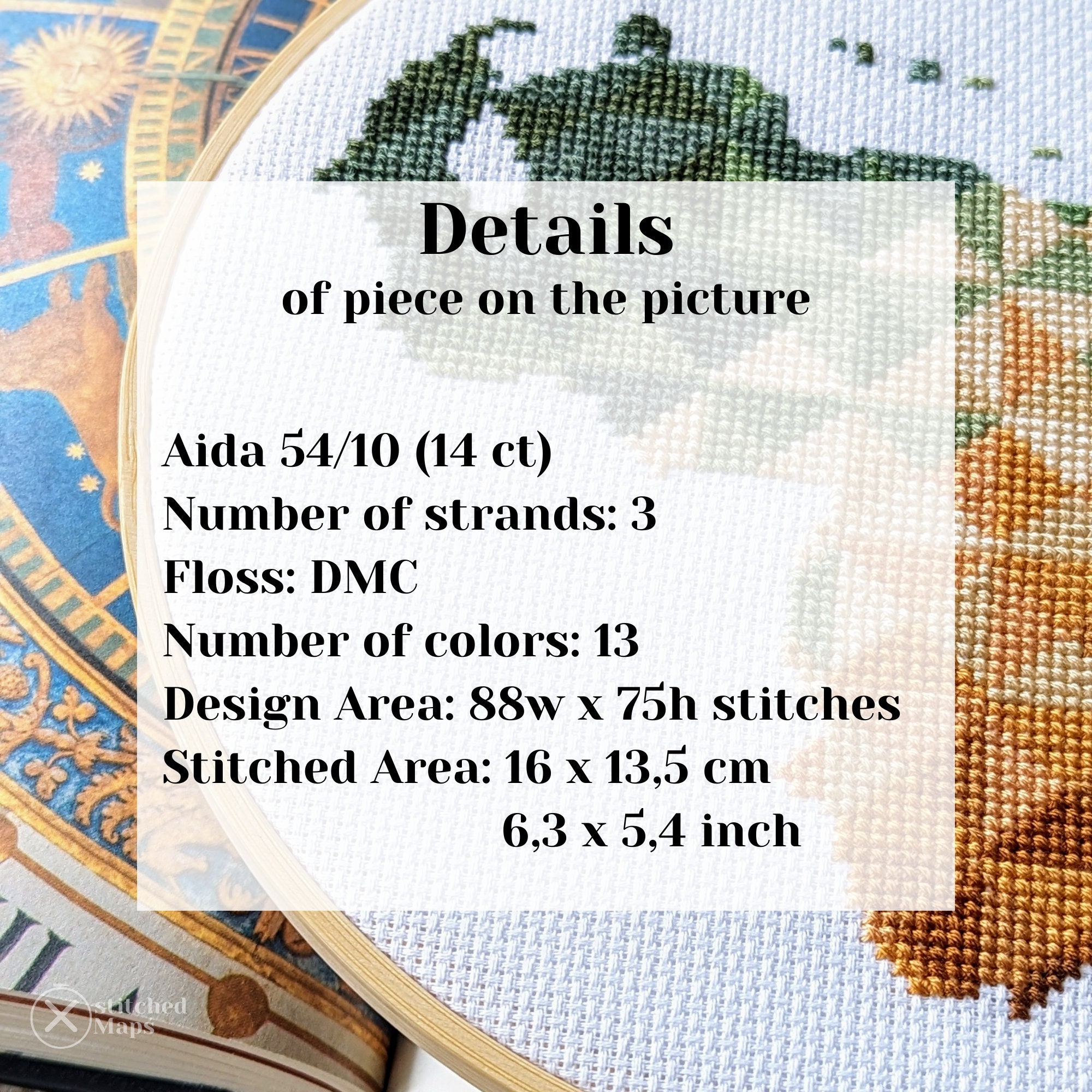 Venezuela Map Cross Stitch PDF Pattern. Modern Counted Xstitch Chart ...